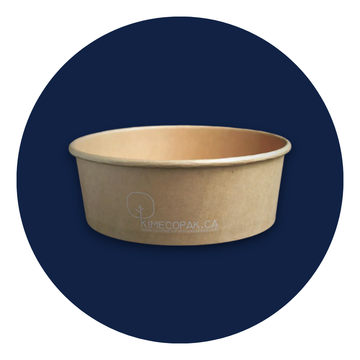 Biodegradable & Compostable Round Paper Bowl With Lid – KimEcopak