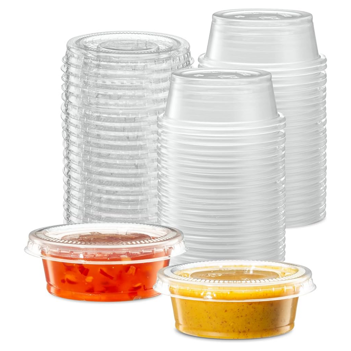 2500 SET of 1.5 Oz Clear Portion Cups with Lids – KimEcopak