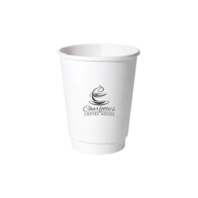 Wholesale Custom Logo 12 Oz PLA Coating Double Wall Paper Coffee Cup ...