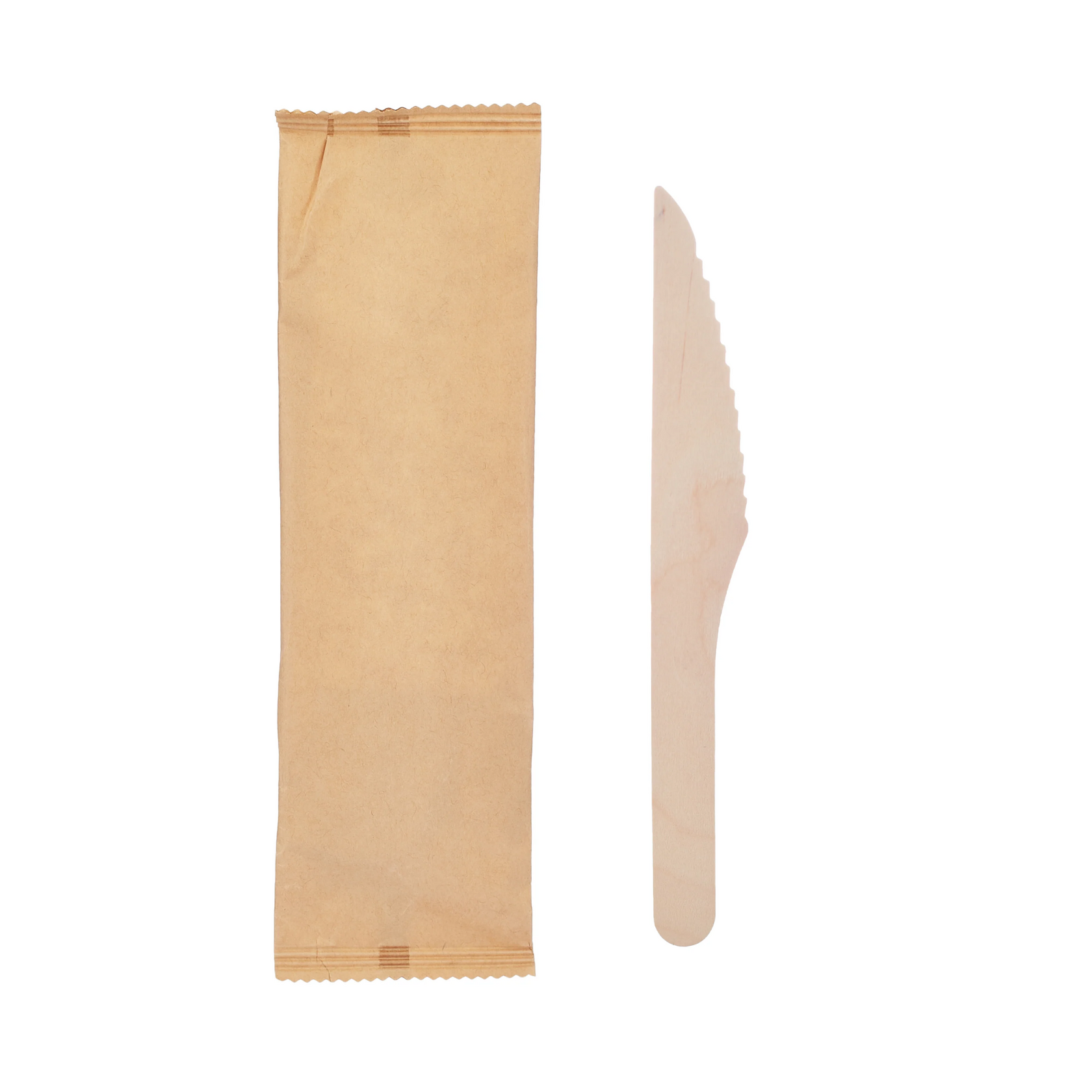 Disposable Wooden Knife Paper Wrapped | Biodegradable Party Supplies ...