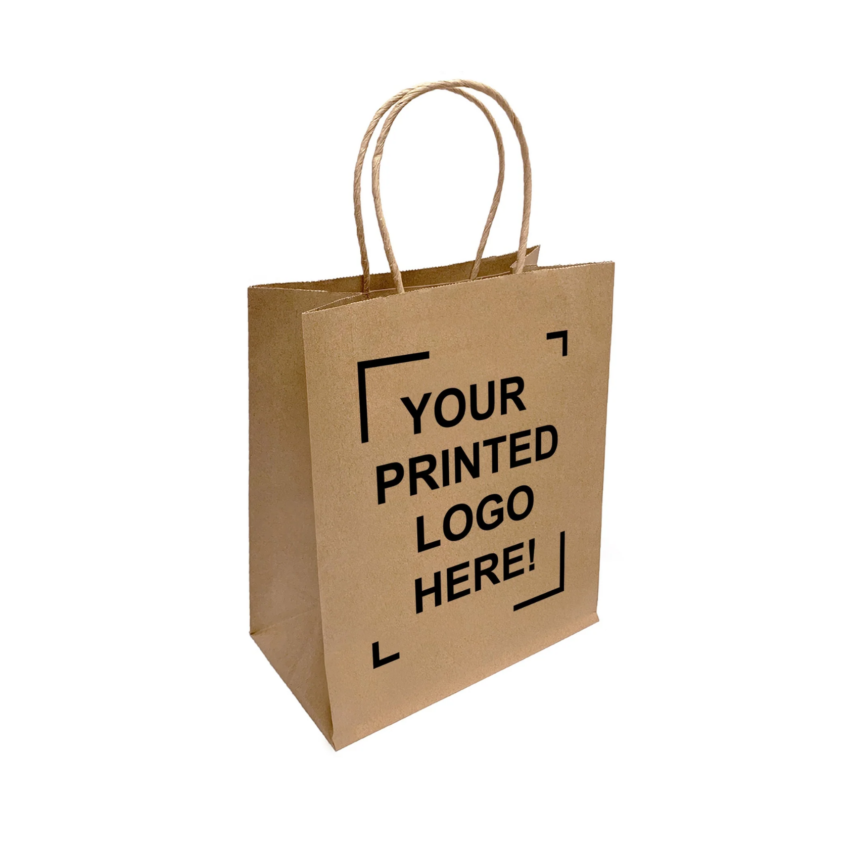 Paper Take out Bag Twist Handle Custom Logo | Recycled Shopping Bags ...