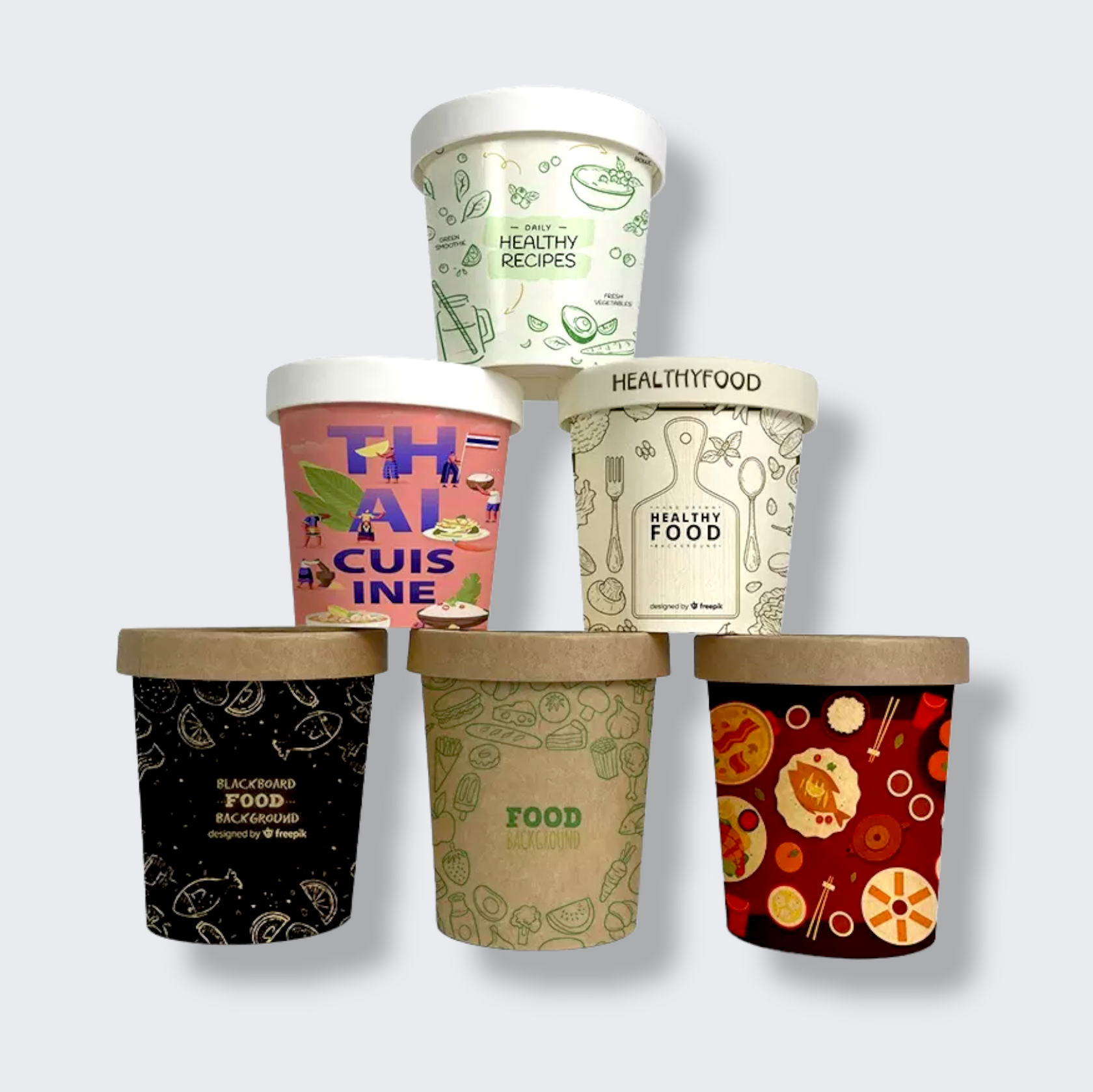 Ice Cream Paper Cups Custom Logo Wholesale Pricing in Canada – KimEcopak