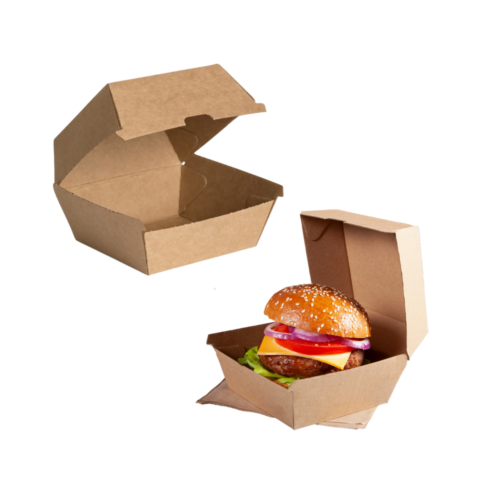 Kraft Burger Boxes | Eco-friendly Packaging – KimEcopak