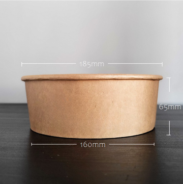 Biodegradable & Compostable Round Paper Bowl With Lid – KimEcopak
