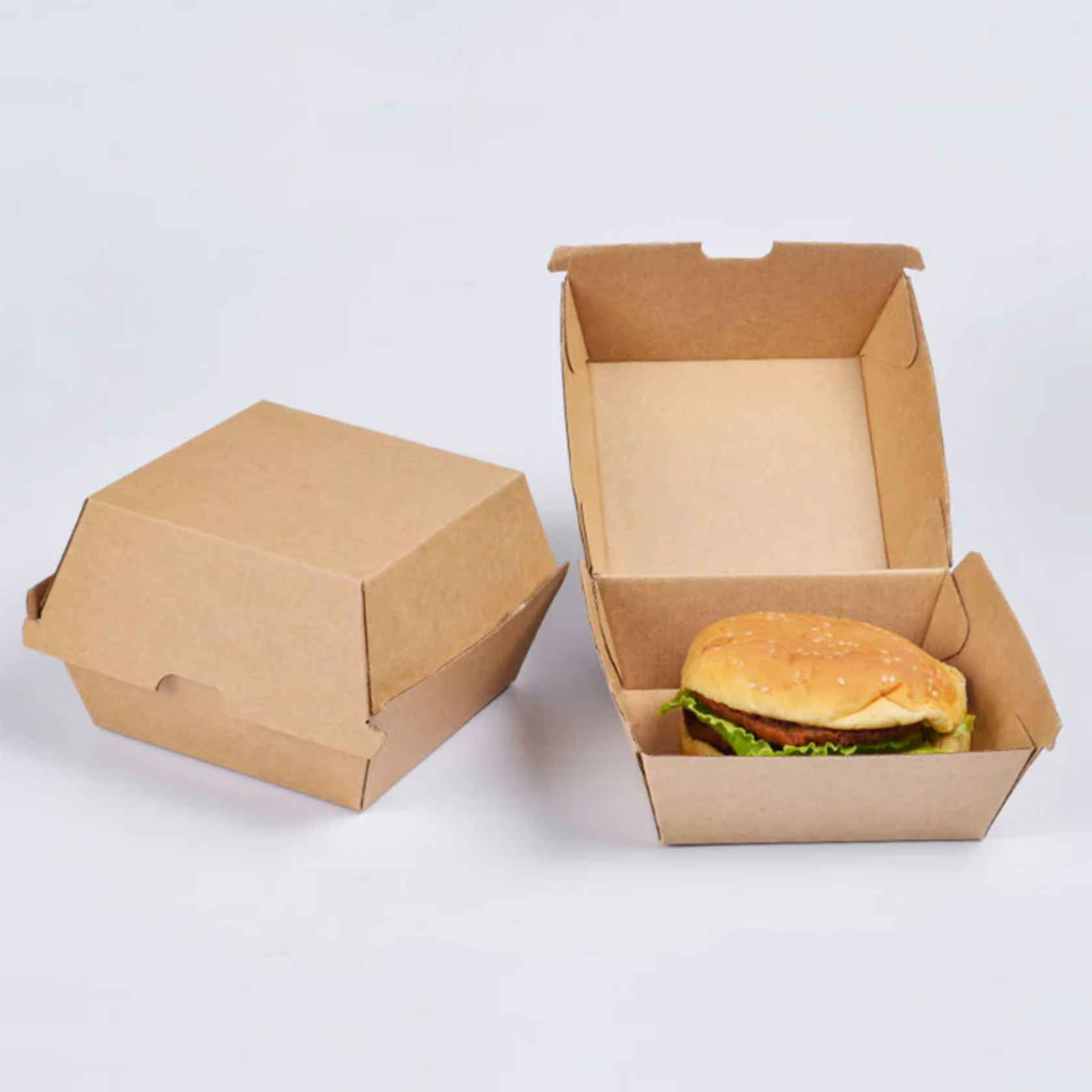 Kraft Burger Boxes | Eco-friendly Packaging – KimEcopak